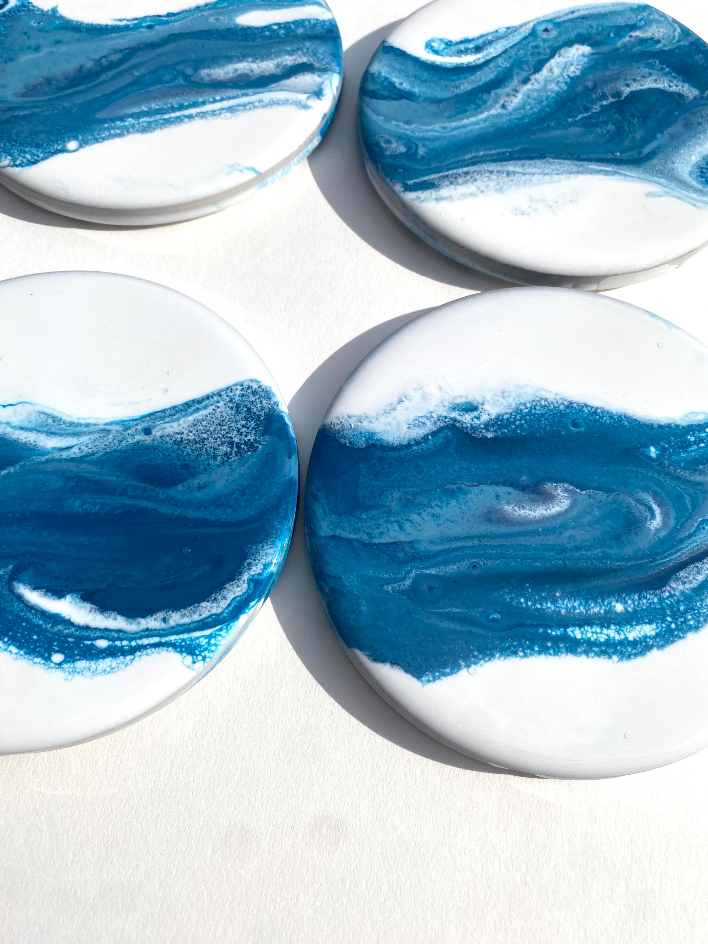 Ocean Coasters, Ceramic Ocean Coasters, Nautical Gifts, Nautical Home ...