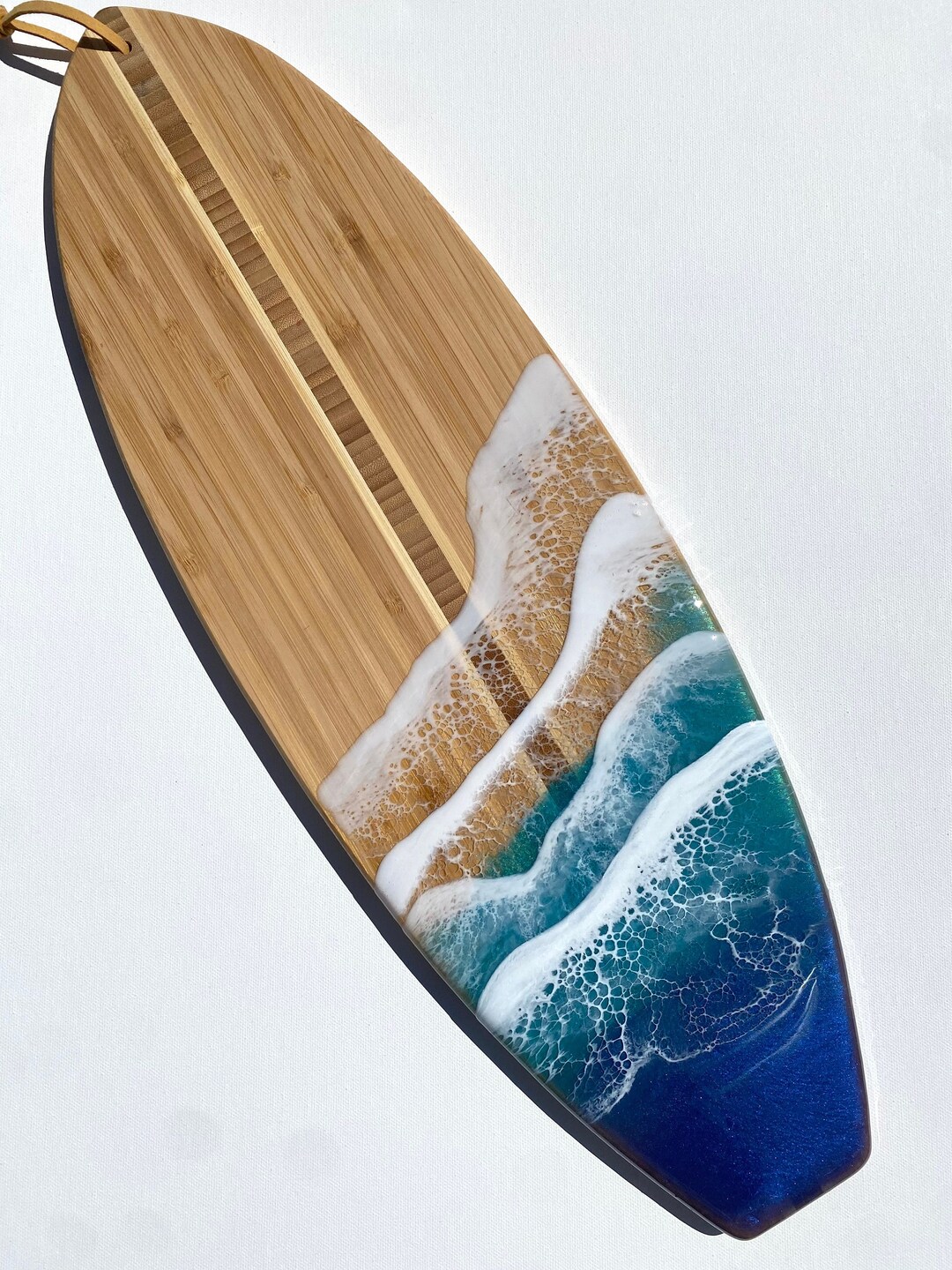 Ocean Surf Board, Bamboo Resin Cutting Board, Ocean Cheeseboard, Home ...