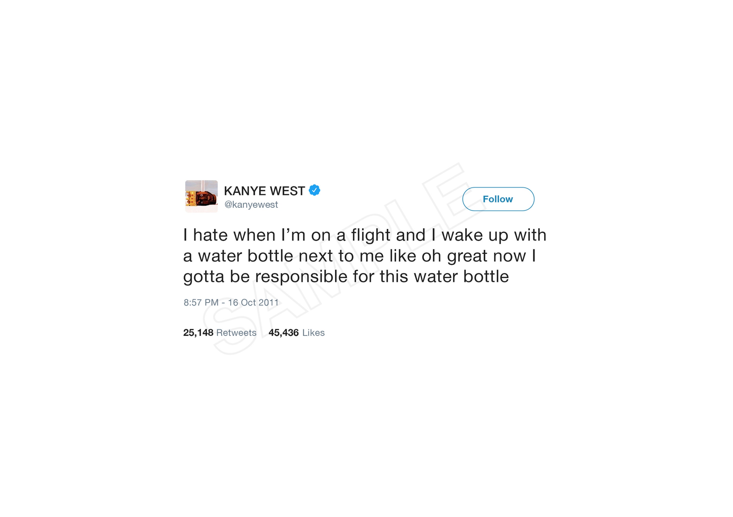 EXTRA LARGE* DIY Printable Kanye West Tweets | Framed Kanye Tweets for ...