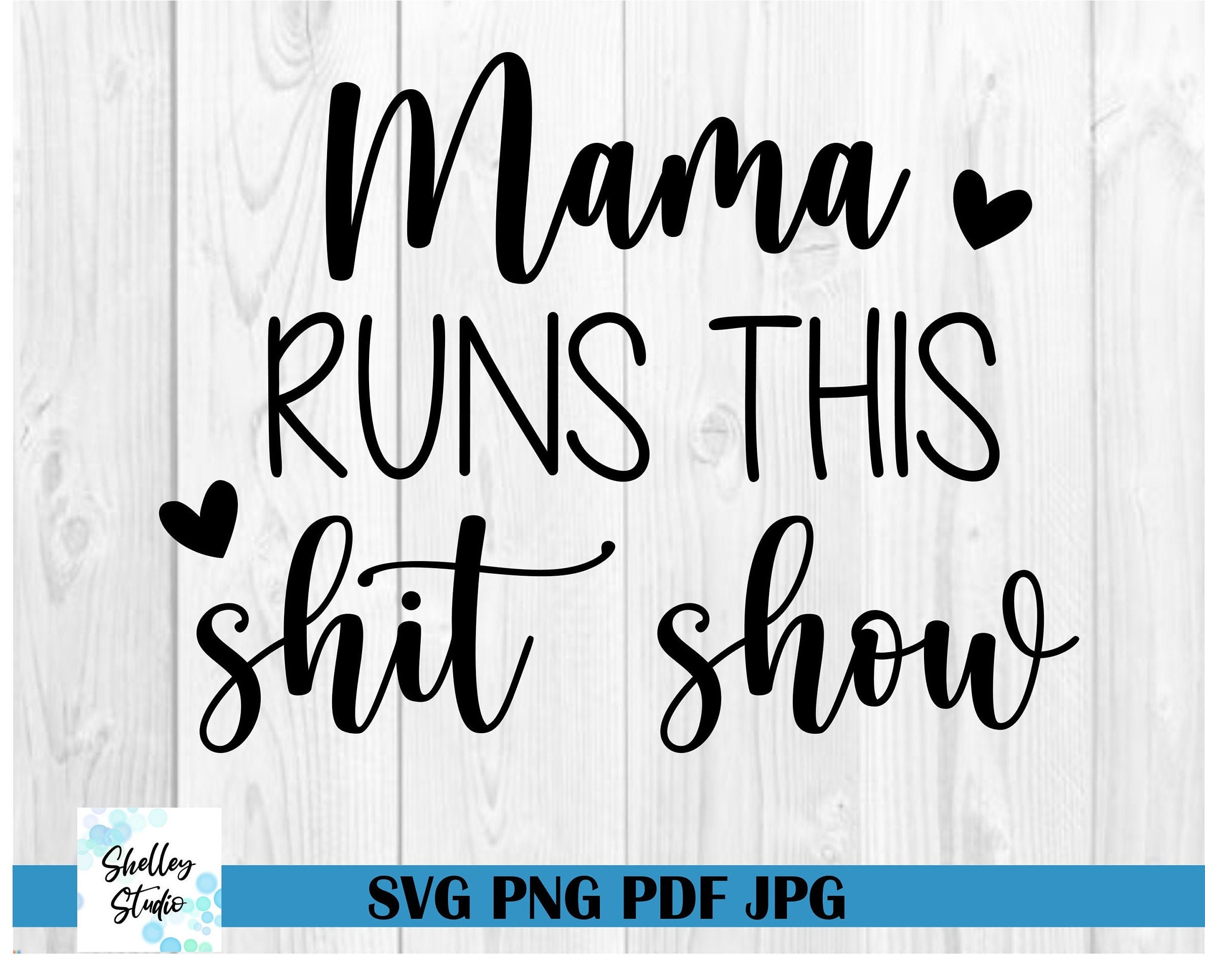 Funny mom svg mom life svg mom cut files mama runs this | Etsy
