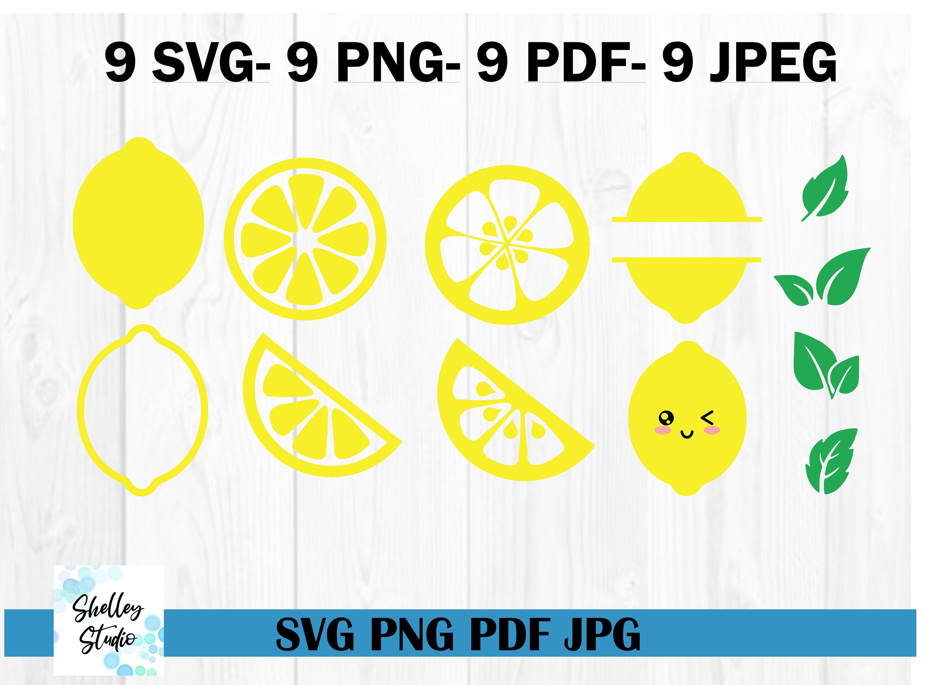 Paquete De Limón Svg Rodaja De Limón Svg Limón Kawaii Svg Etsy México