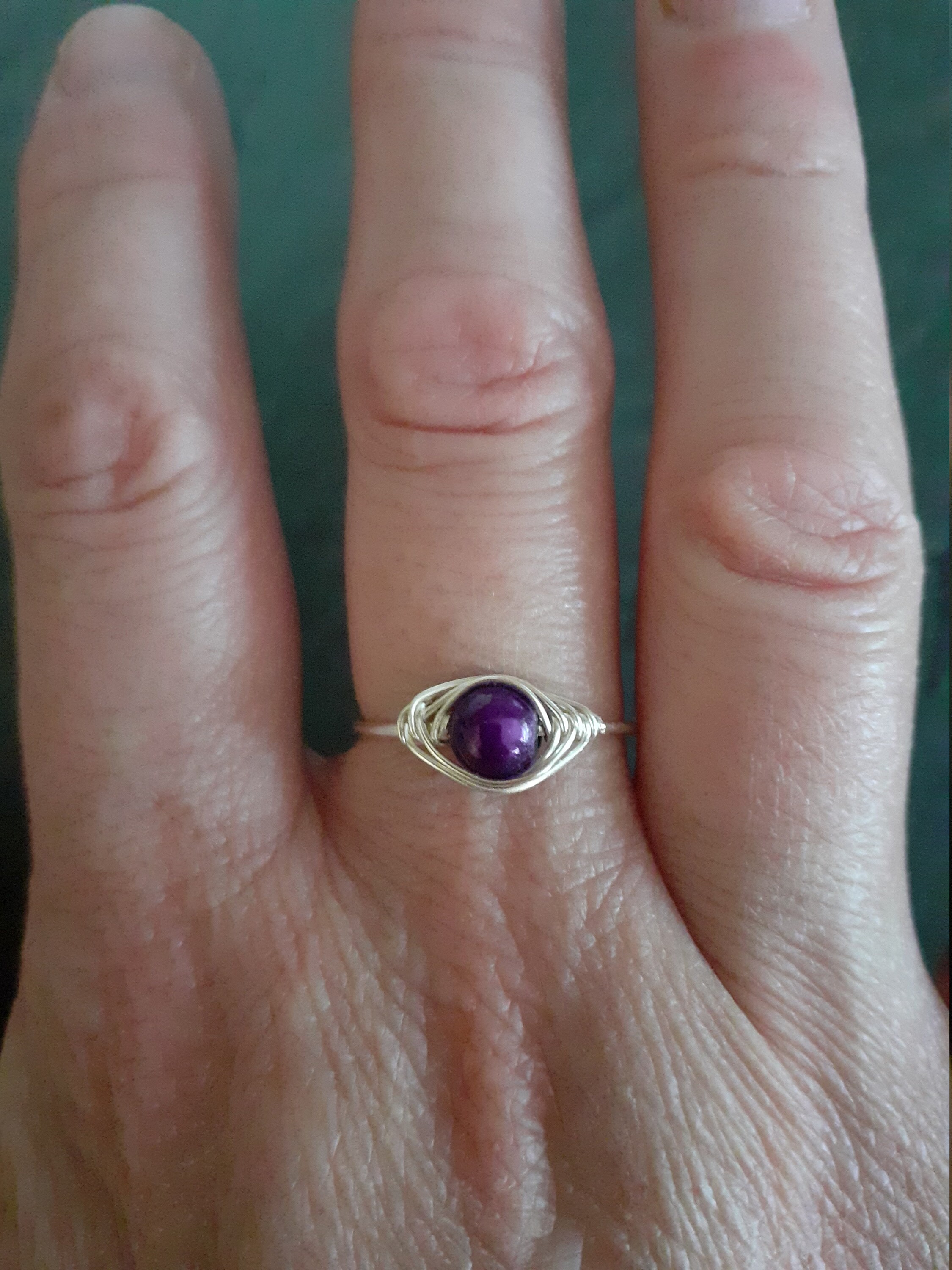 Purple Ring UK Adjustable Purple Ring Silver Plated Ring | Etsy
