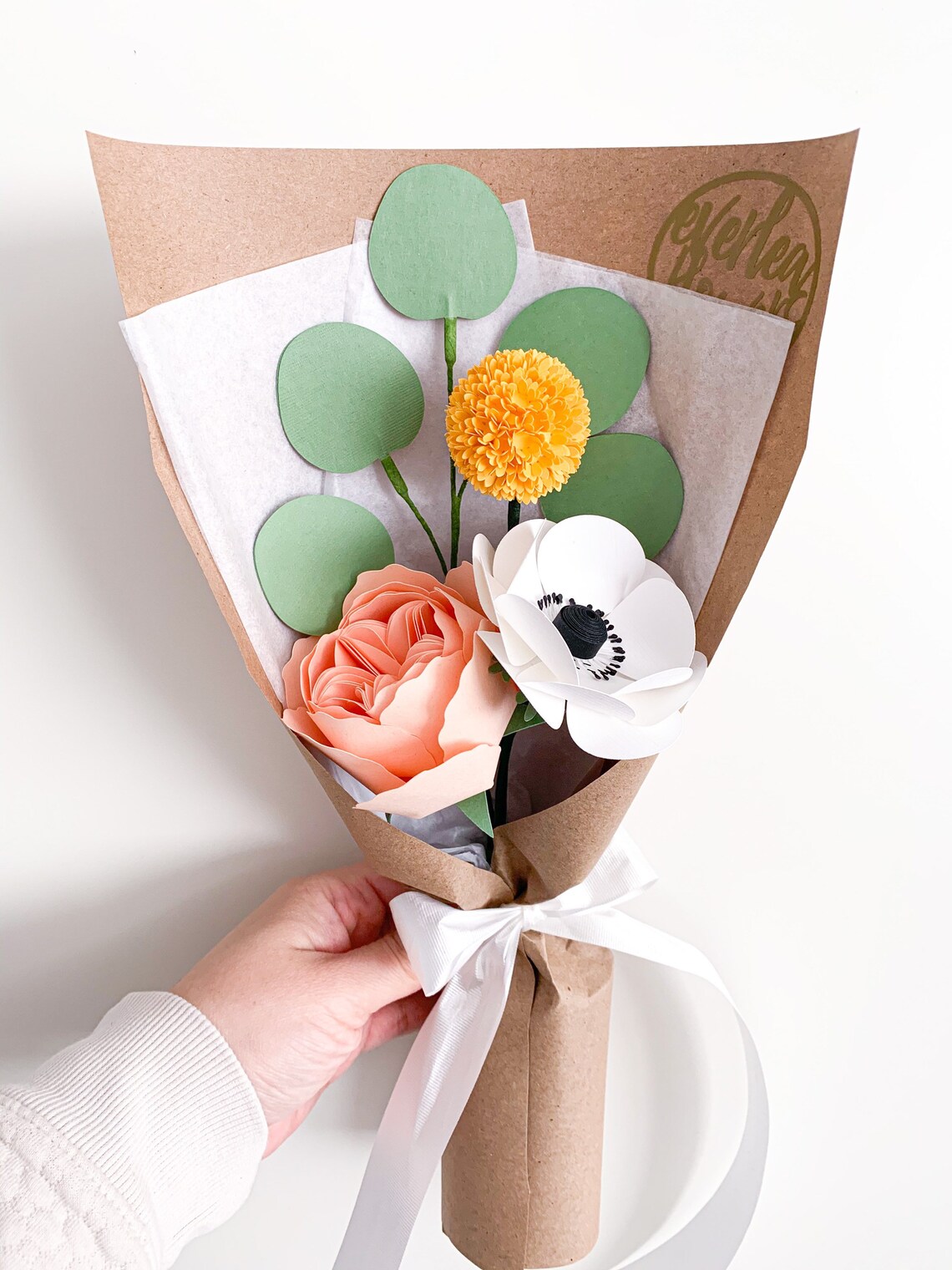 Paper Flower Bouquet Paper Anniversary Paper Gifts - Etsy