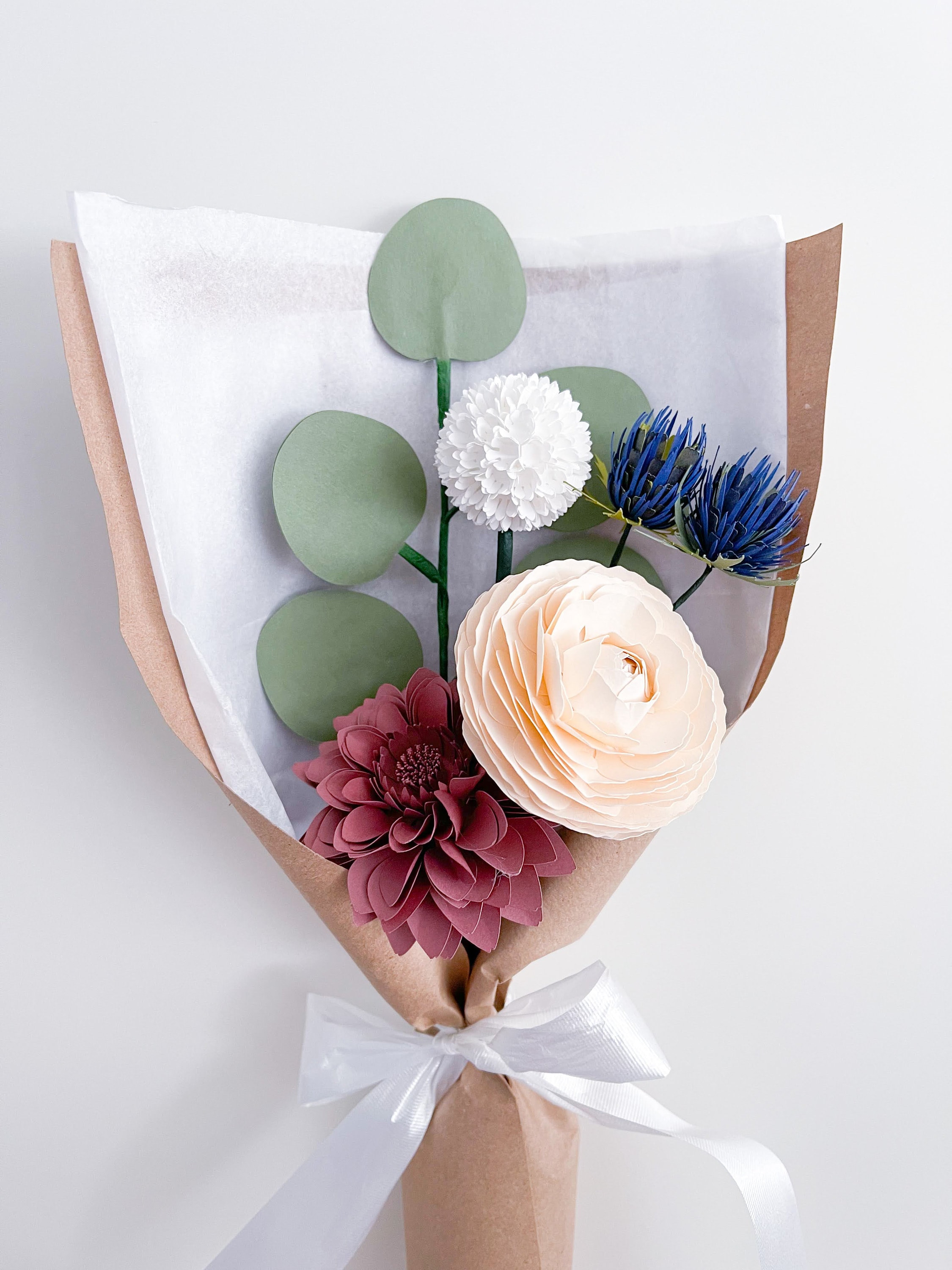 Paper Flower Bouquet Paper Anniversary Paper Gifts Stemmed Paper ...