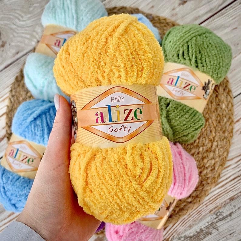 Alize Baby Softy Yarn: Micro-polyester, 50g (115m). Tariffs Covered. - Etsy