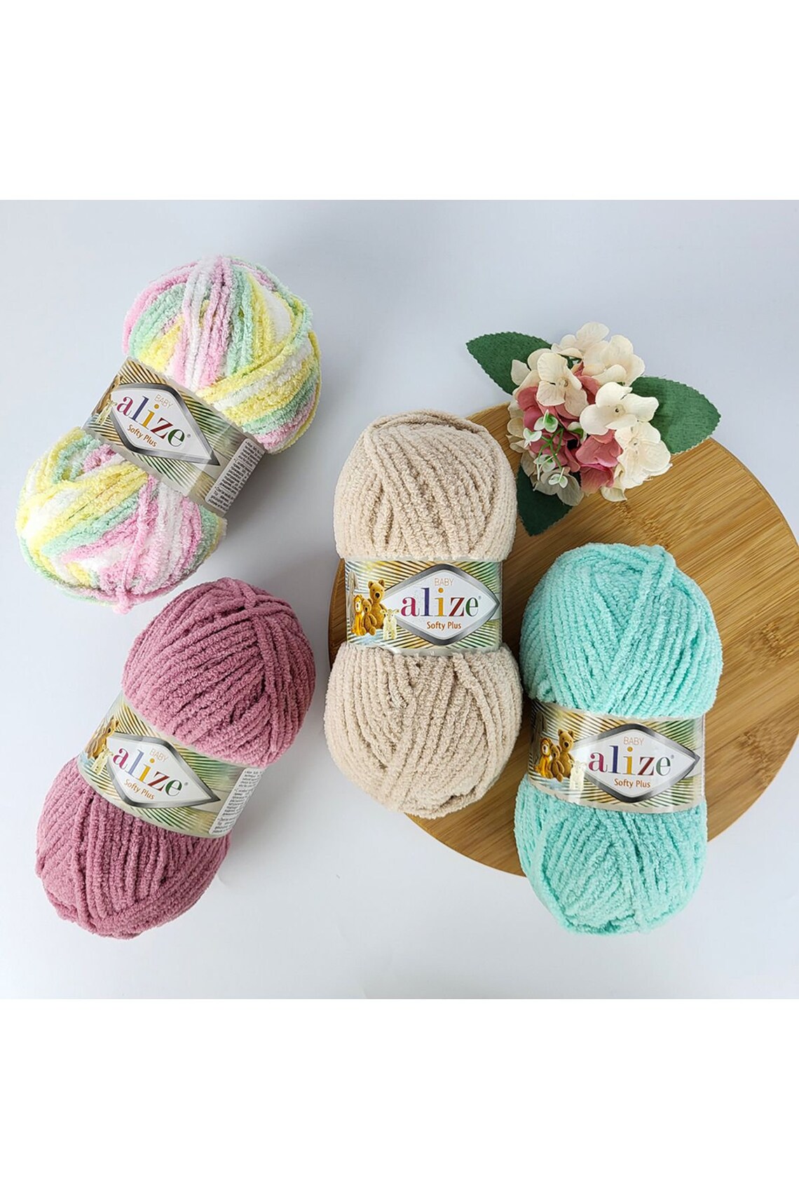 Alize Baby Softy Plus Yarn: Micro-polyester Chunky Velvet Yarn (100g/3 ...
