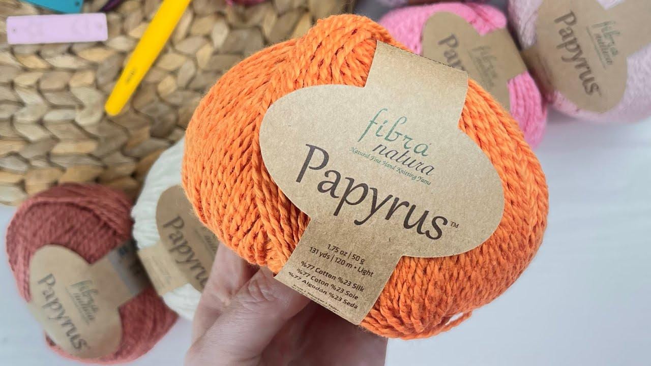 Cotton Silk Blend Yarn: Fibra Natura Papyrus, Summer Crochet Yarn ...