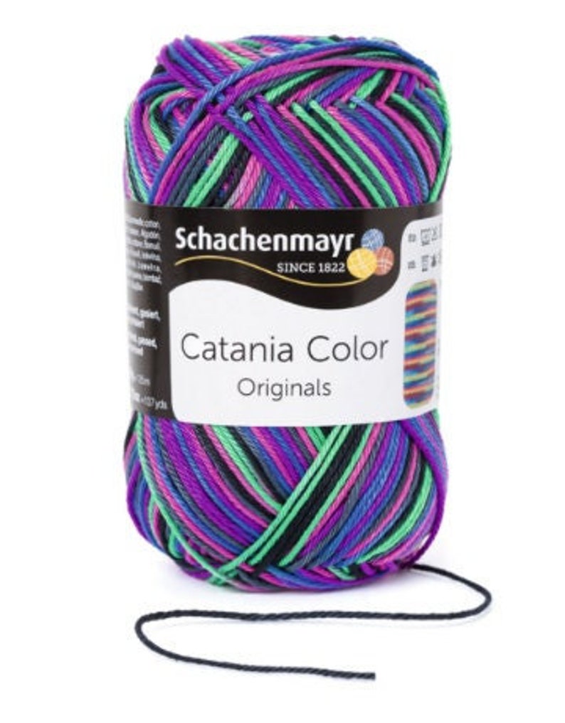 Schachenmayr Catania Mercerized Cotton Yarn: Multicolored Crochet ...