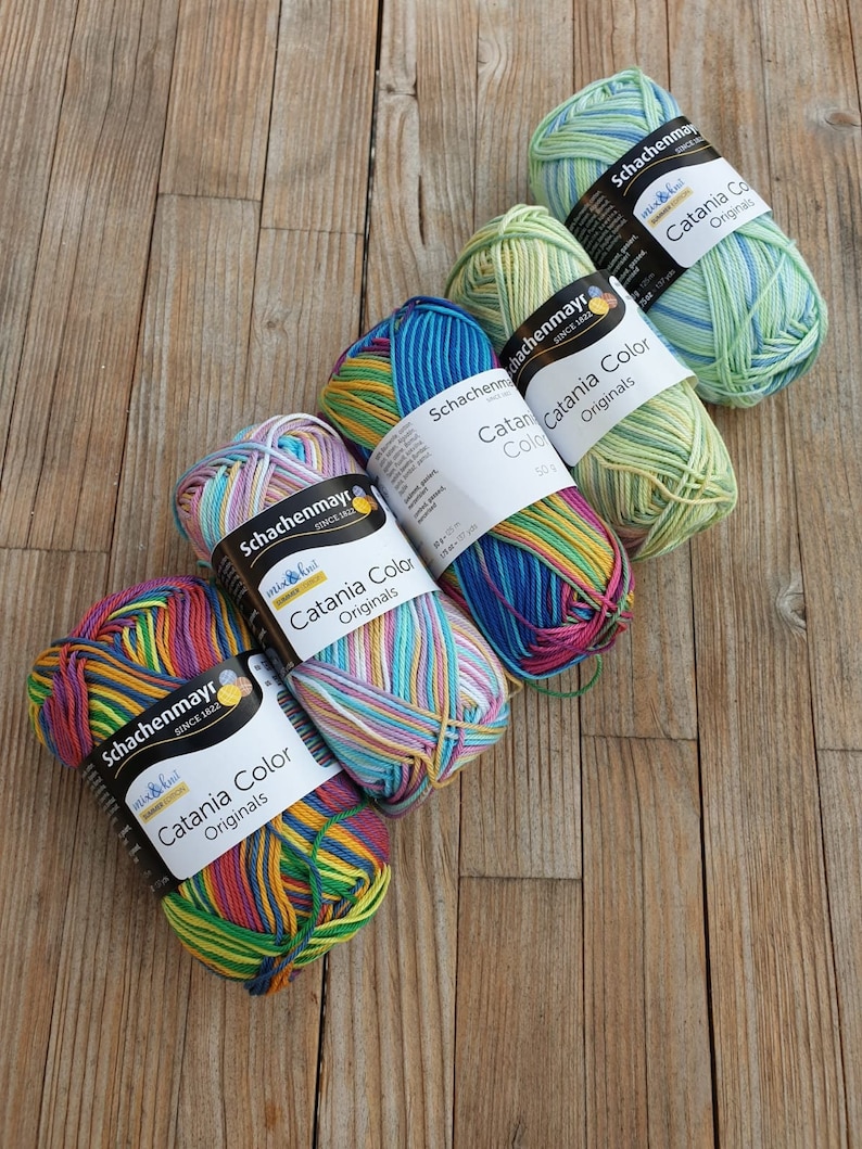 Schachenmayr Catania Mercerized Cotton Yarn: Multicolored Amigurumi ...