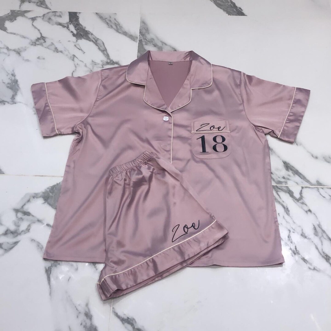 Personalised Birthday Pyjamas Ladies Pyjamas Short Pyjamas - Etsy