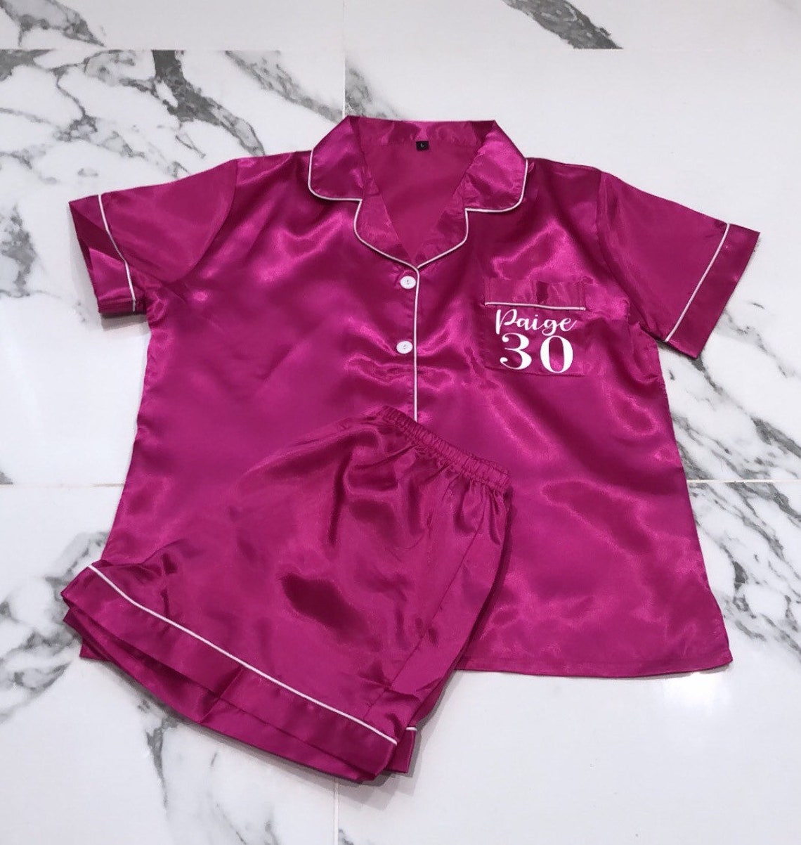 Personalised Birthday Pyjamas Ladies Pyjamas Short Pyjamas - Etsy UK