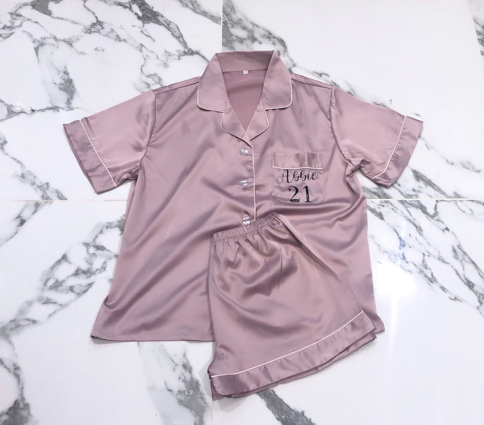 Personalised birthday pyjamas ladies pyjamas short pyjamas | Etsy