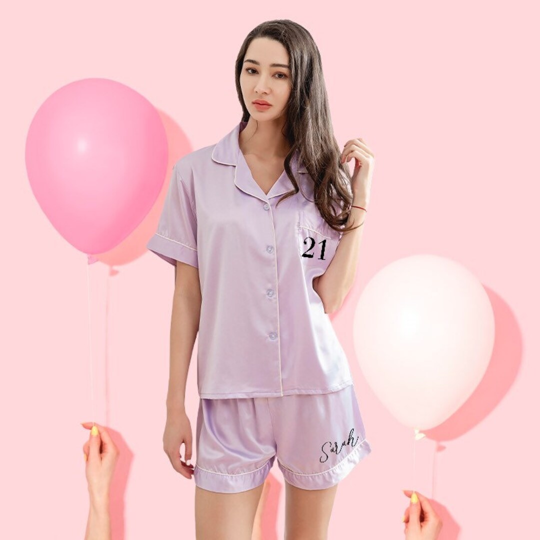 Personalised Birthday Pyjamas Ladies Pyjamas Short Pyjamas - Etsy UK