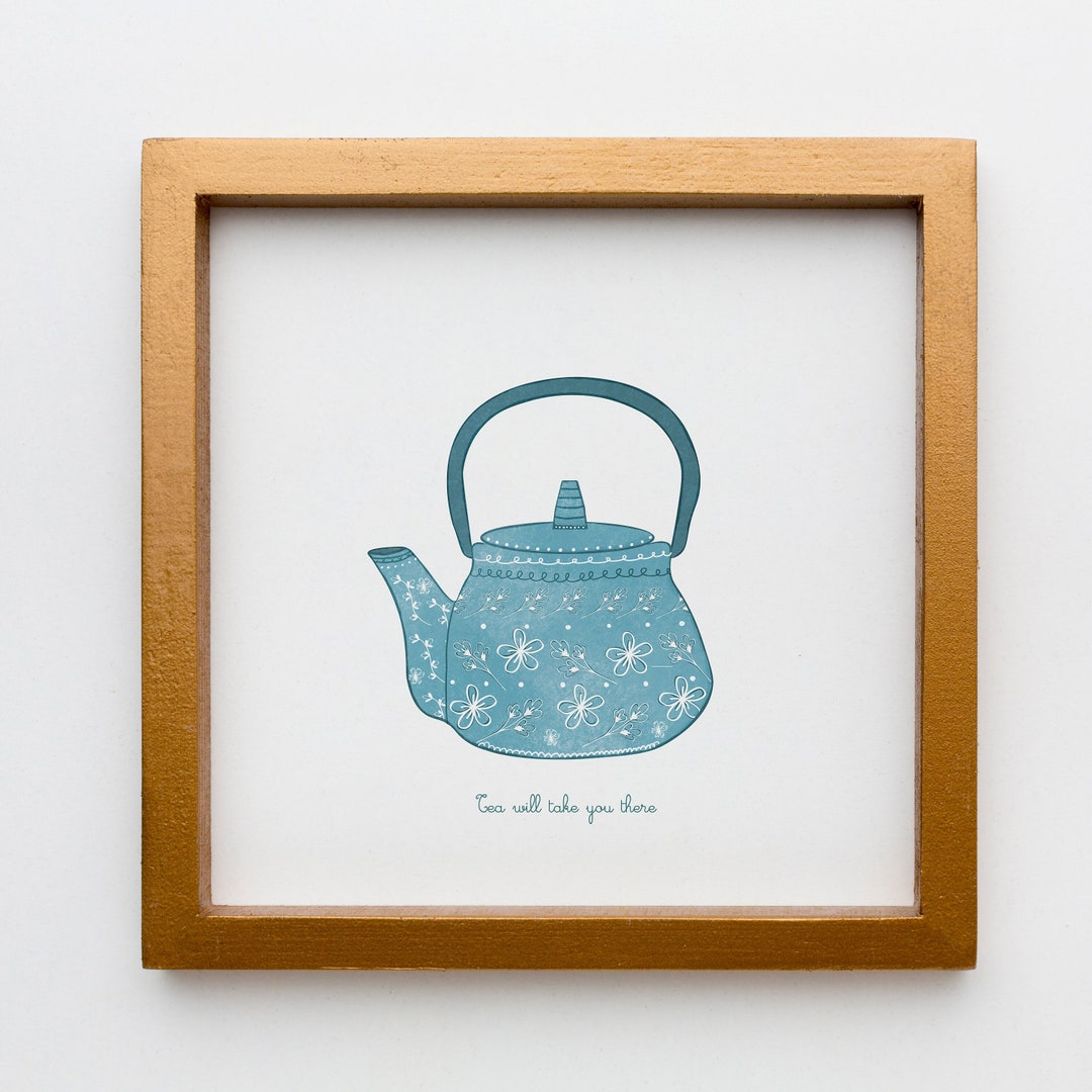 Tea Art Print Tea Time Poster Tea Lover Gift Tea - Etsy
