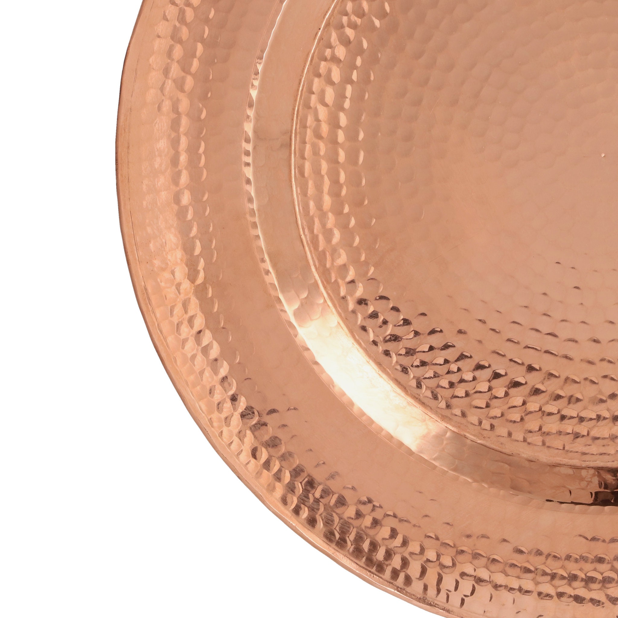 Set of 4 Hammered Copper Base Plates | Elegant Copper Dinnerware Plates ...