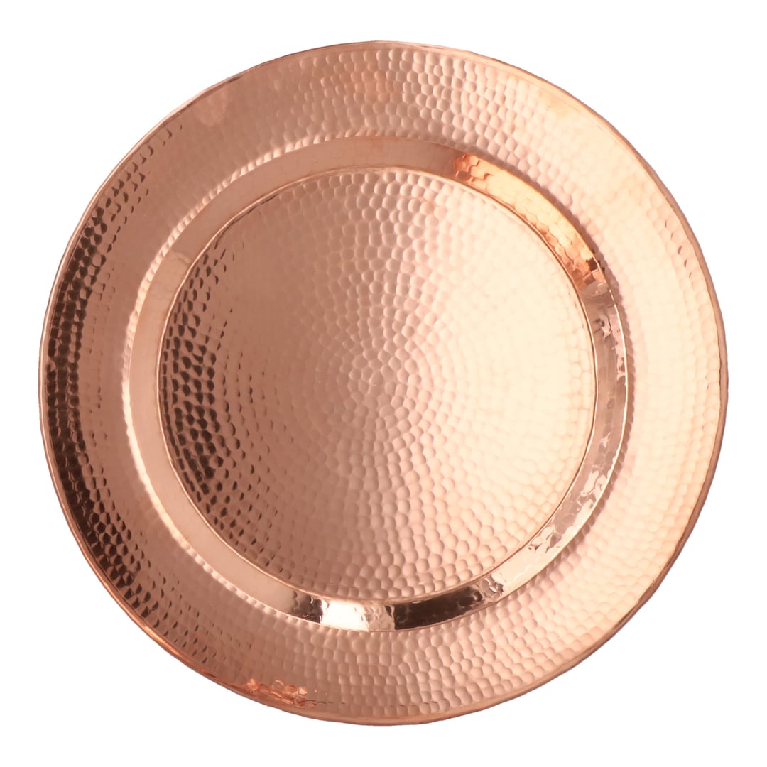 Set of 4 Hammered Copper Base Plates | Elegant Copper Dinnerware Plates ...