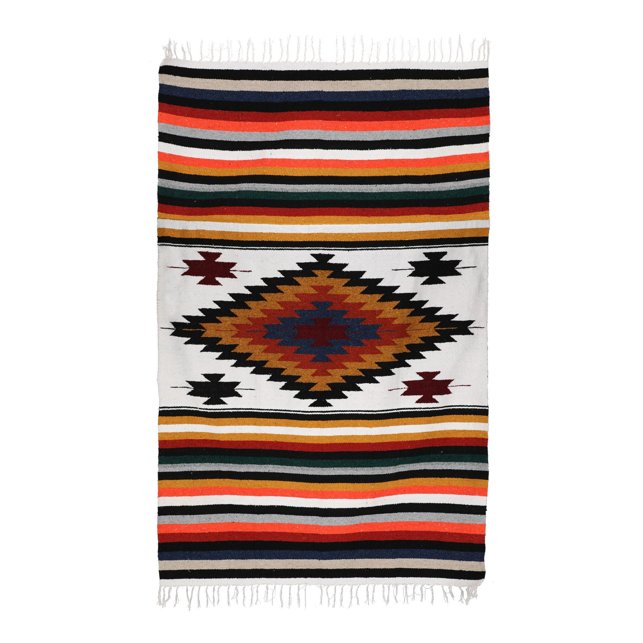 Genuine Mexican Serape tropical Colors Rustic Sarape Blanket Saddle ...