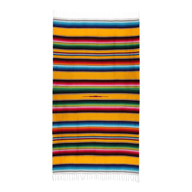 Red Striped Mexican Serape | Authentic Mexican Blanket | Picnic Rug ...