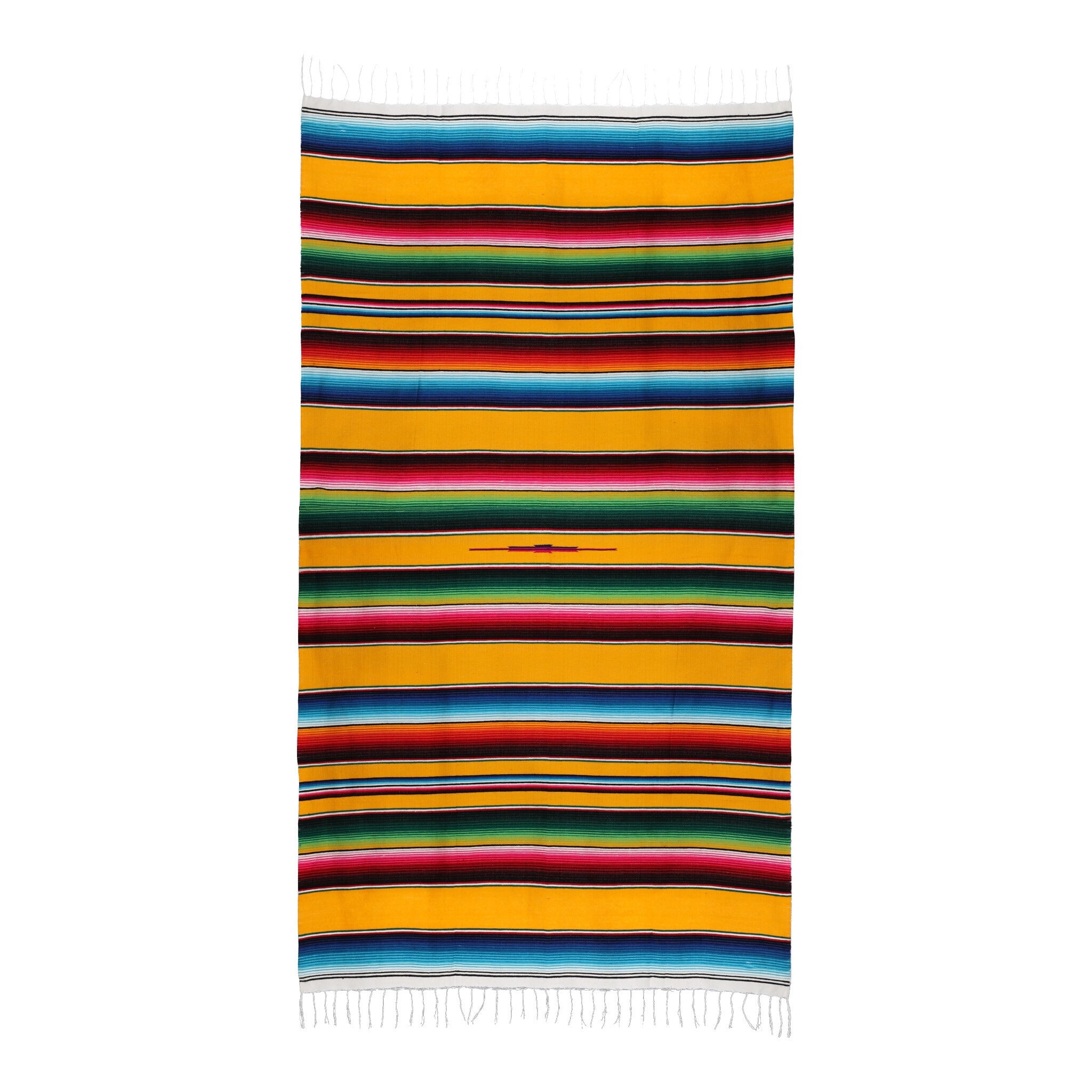 Red Striped Mexican Serape Authentic Mexican Blanket Picnic Rug Home ...