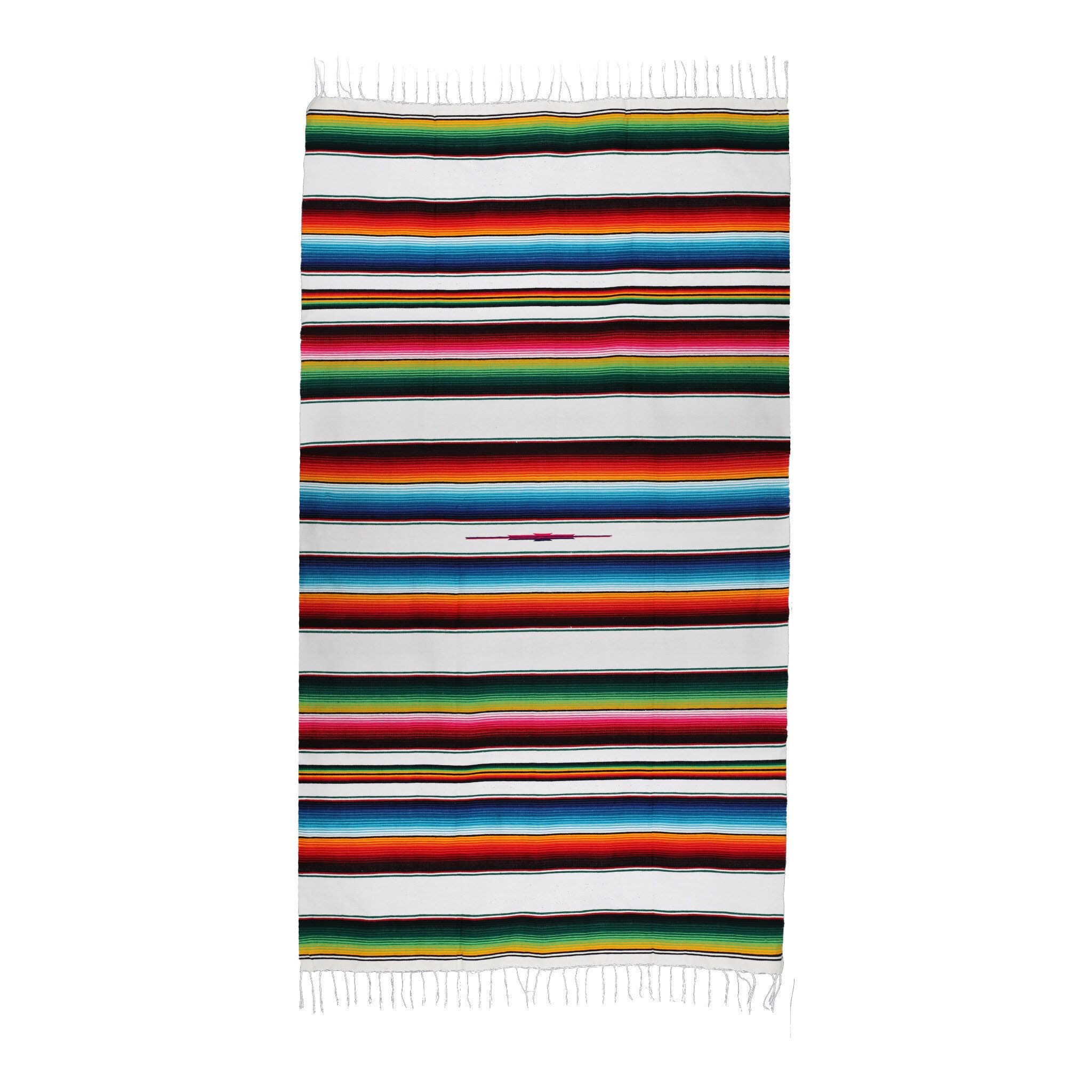 Red Striped Mexican Serape | Authentic Mexican Blanket | Picnic Rug ...