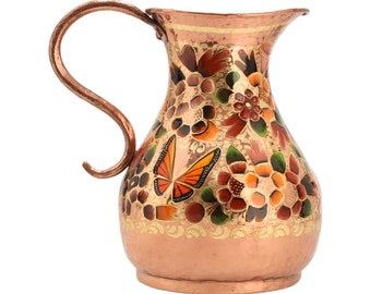 Handcrafted Water Jug | 100% Copper | Elegant Design | Artisan Beauty ...