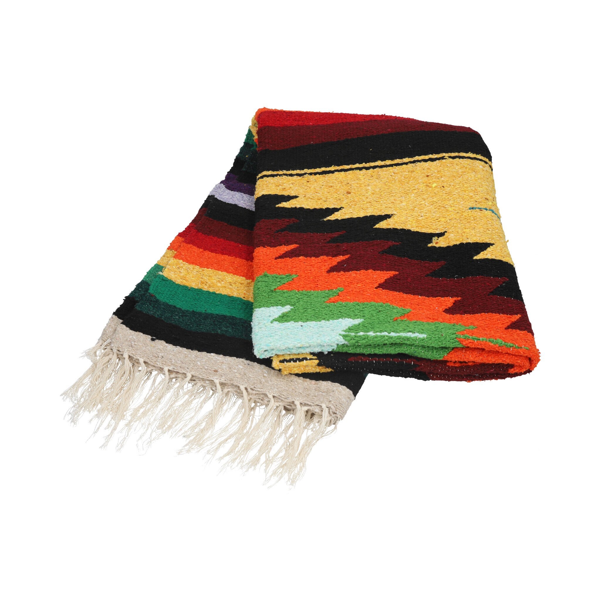 Genuine Mexican Serape tropical Colors Rustic Sarape Blanket Saddle ...