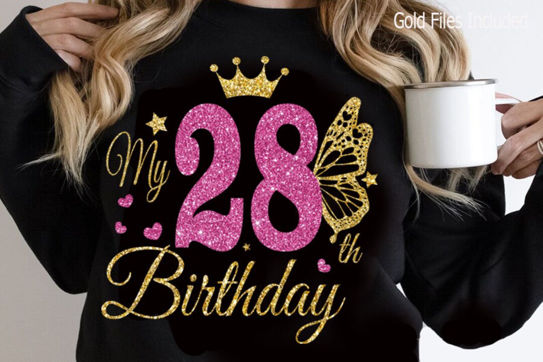 Girl 28th Birthday Svg Butterfly Svg 28th Girl Birthday Svg - Etsy