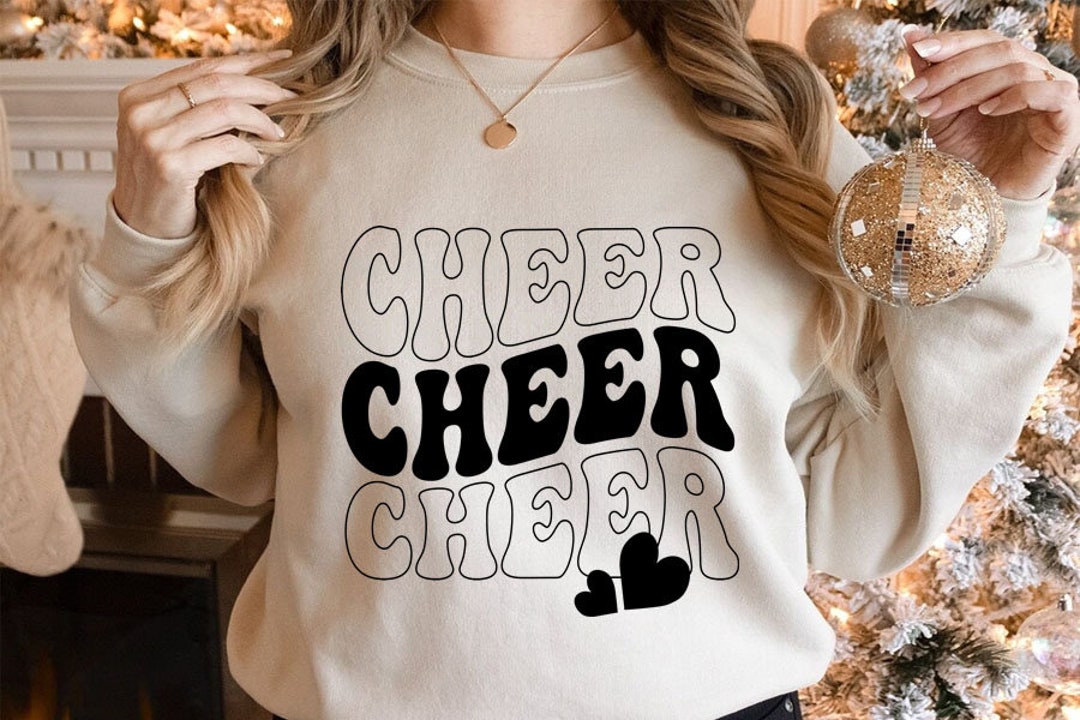 Cheer SVG PNG Groovy Retro Concert Svg Cute Cheer With - Etsy