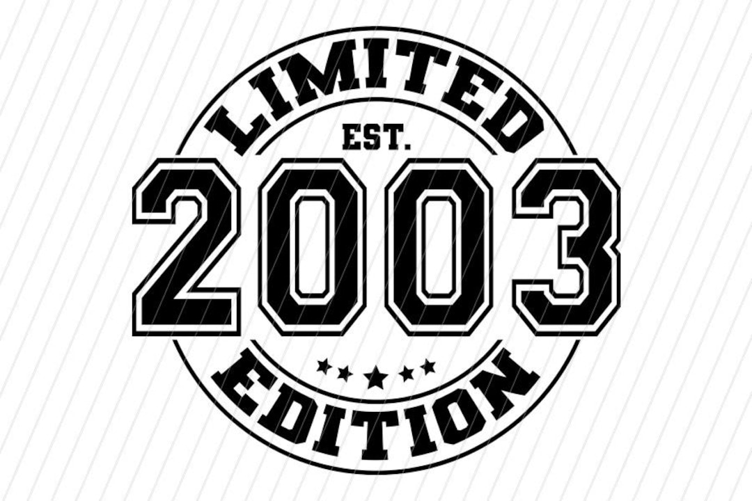 Vintage Limited Edition 2003 Svg Png, Retro 2003 Svg Png, Retro 22nd ...