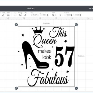 57th Birthday Svg, Queen Birthday 57 Svg, 57th Birthday Svg, 57th ...