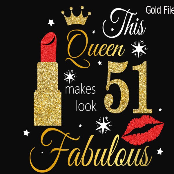 Gold Stepping Into My 51st Birthday Svg - Etsy