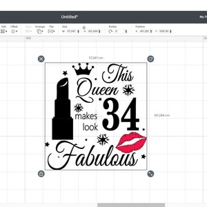 34th Birthday Svg Queen Birthday 34th Svg 34th Birthday Svg | Etsy