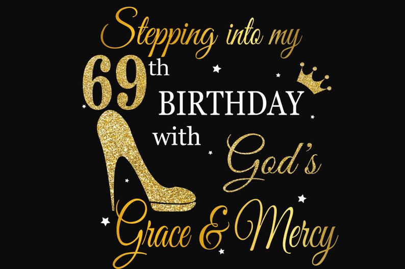 69th Birthday Svg Queen Birthday 69th Svg Gold Glitter 69th - Etsy