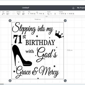 71st Birthday Svg, Queen Birthday 71st Svg, Gold Glitter 71st Birthday ...