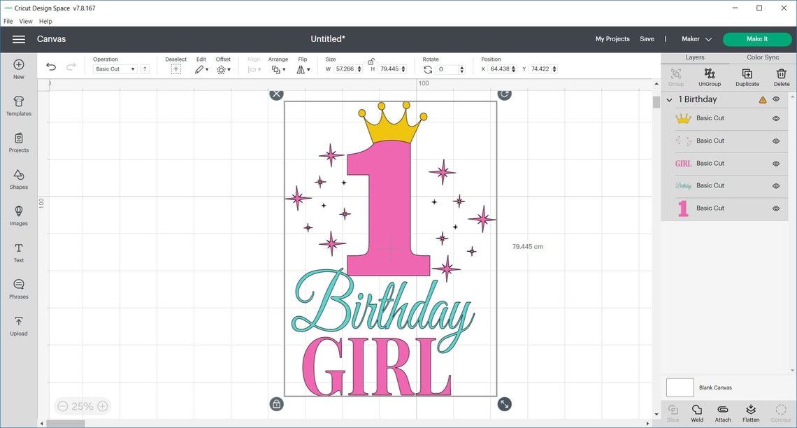 1st Birthday Svg 1st Girl Birthday Svg Birthday Princess - Etsy