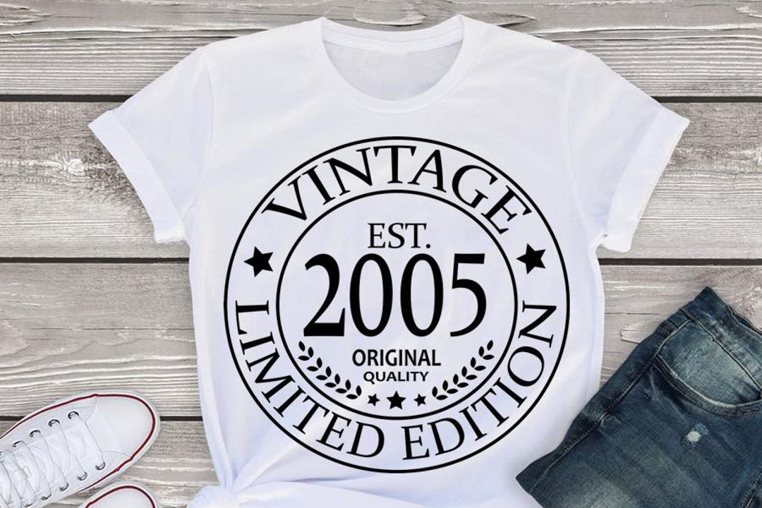 Vintage édition limitée 2005 png svg, rétro 2005, svg png, svg rétro ...