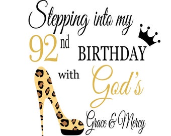 92 Birthday Svg | Etsy