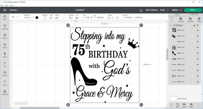 75th Birthday Svg Queen Birthday 75th Svg 75th Birthday Svg - Etsy