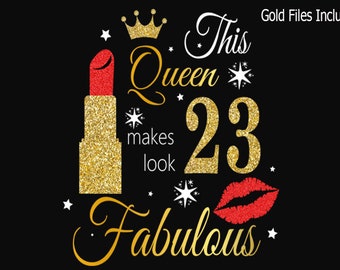 23rd Birthday Svg | Etsy