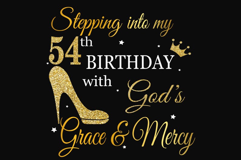 54th Birthday Svg Queen Birthday 54th Svg Gold Glitter 54th - Etsy