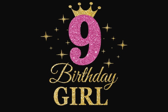 9th Birthday Svg 9th Girl Birthday Svg Birthday Princess - Etsy Canada