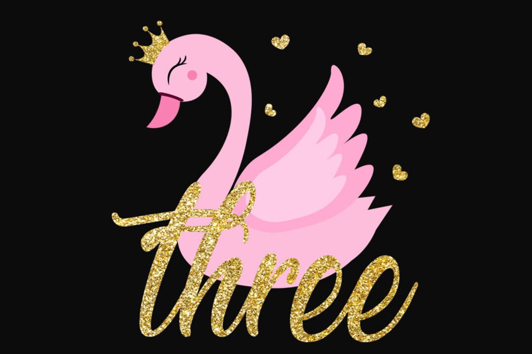 Girl 3rd Birthday Svg Swan Svg 3rd Girl Birthday Svg - Etsy