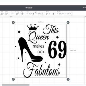 69th Birthday Svg Queen Birthday 69th Svg 69th Birthday Svg - Etsy