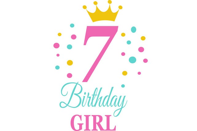 Happy 7th Birthday Girl - Etsy