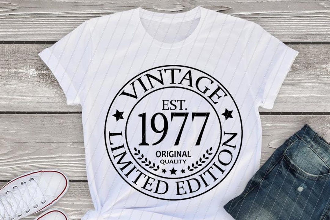 Vintage 1977 Svg Png, Retro 1977 Svg Png, Retro 47th Birthday Svg ...