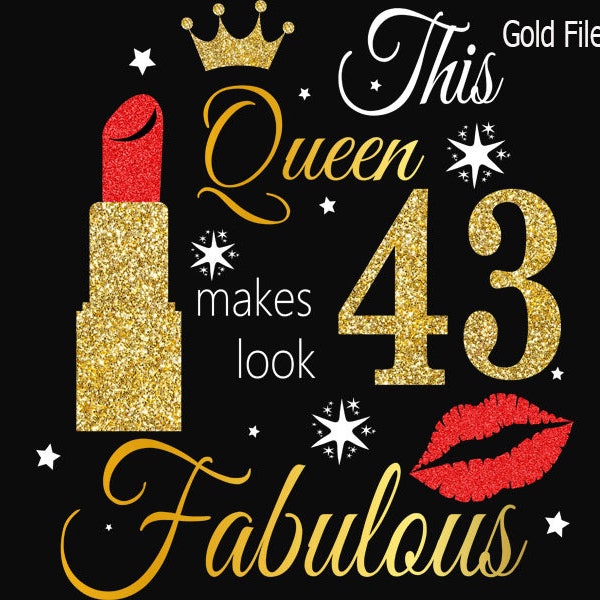 Happy 43rd Birthday Svg - Etsy