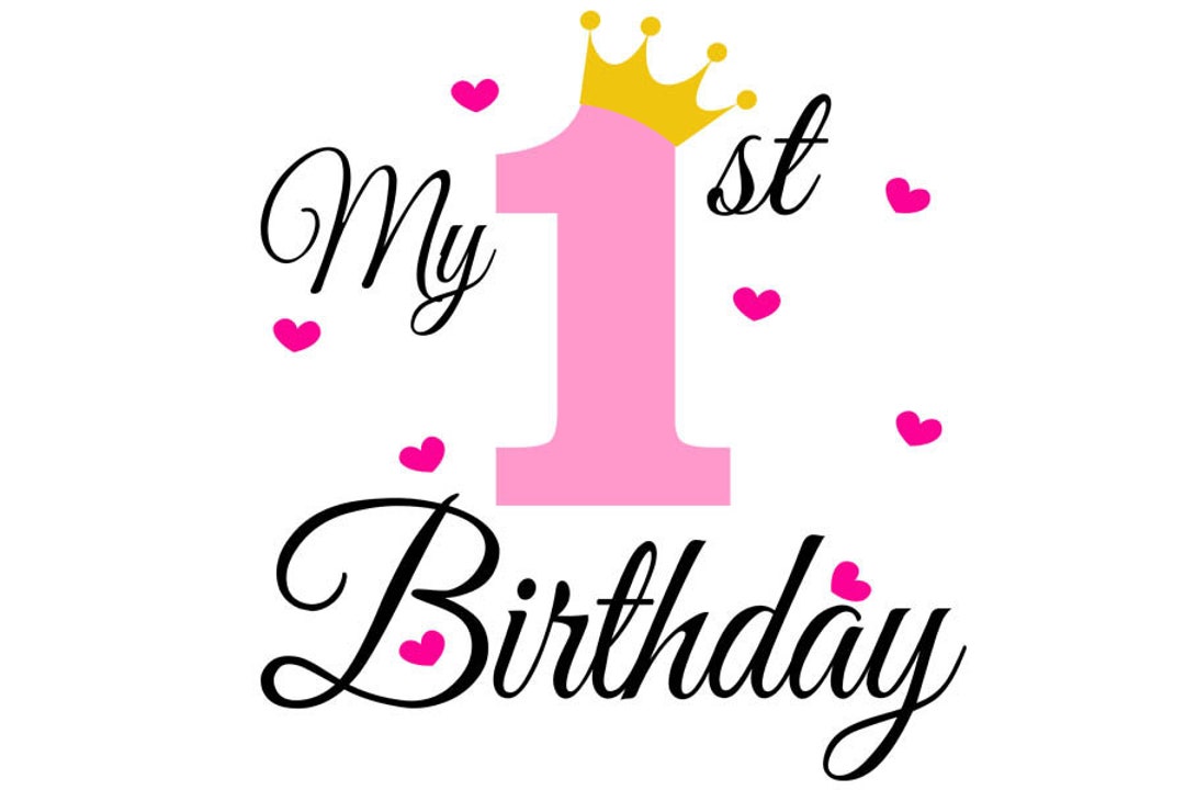 1st Girl Birthday Svg, One Year Old Svg, Birthday Girl Svg, Birthday ...
