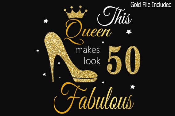 Queen Birthday 50 Svg 50 Birthday Svg 50 Birthday Clipart | Etsy