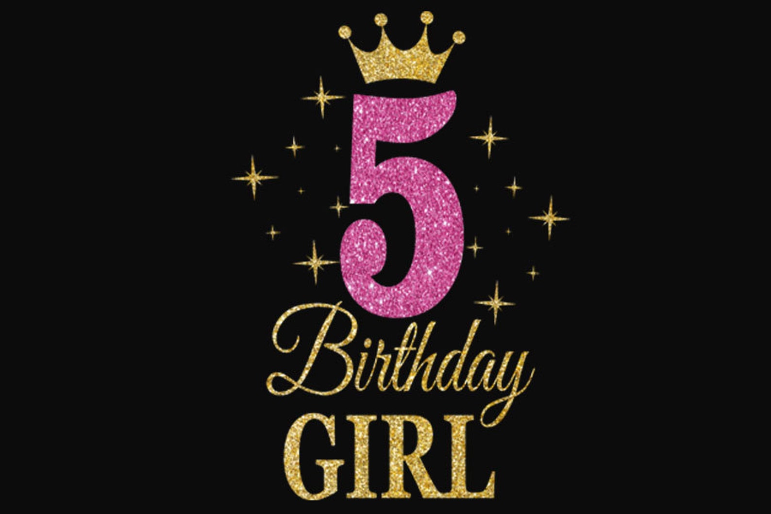 5th Birthday Svg 5th Girl Birthday Svg Birthday Princess | Etsy