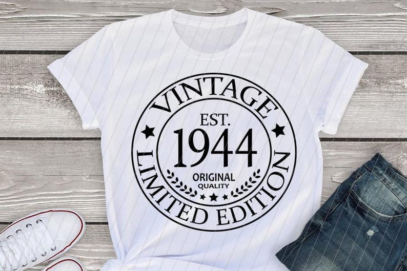 Vintage 1944 Svg Png, Retro 80th Birthday Svg, Vintage T Shirt, 80th ...